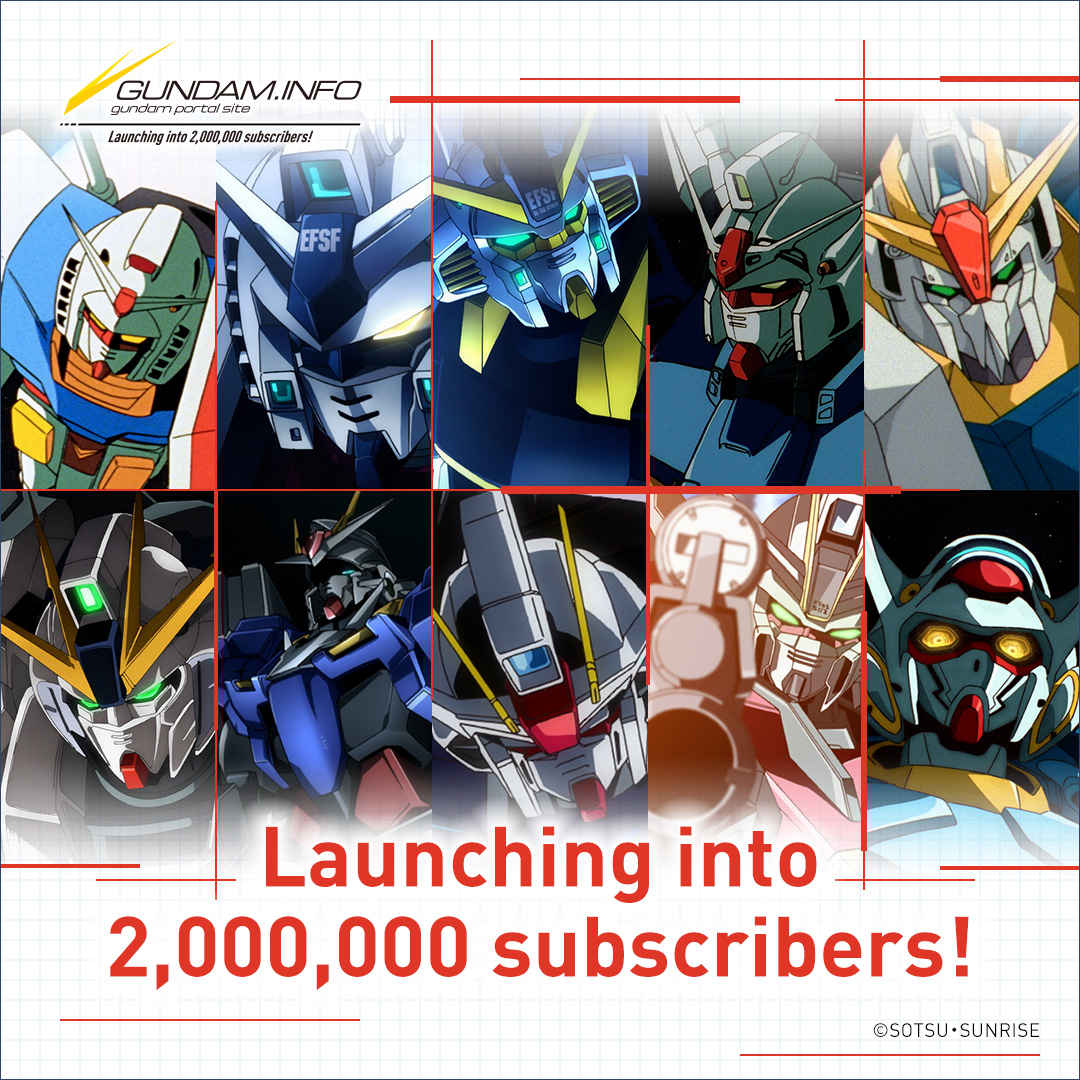“GUNDAM. INFO” YouTube | Launching into 2,000,000 subscribers!
